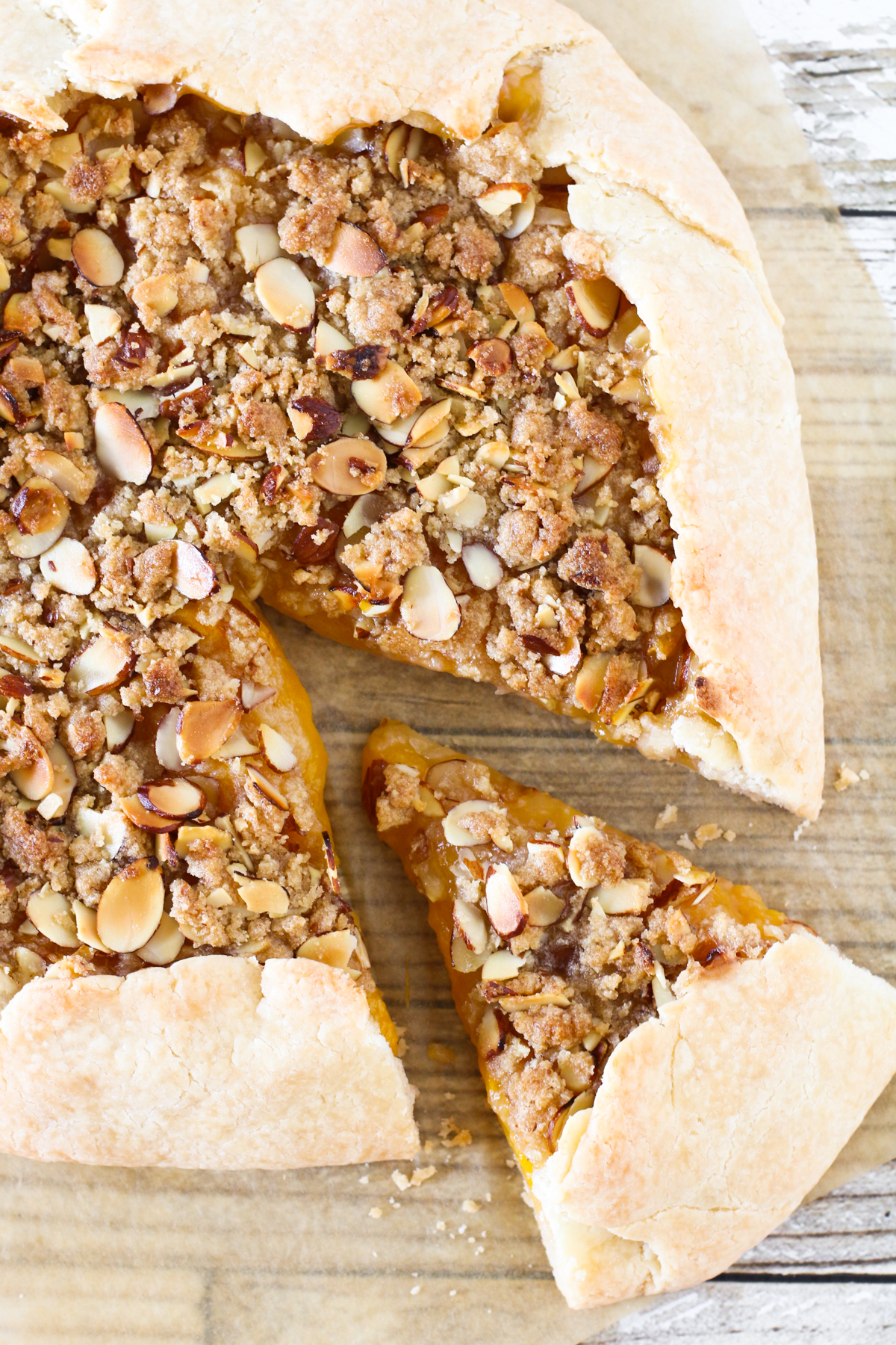 gluten free vegan peach almond crostata - Sarah Bakes Gluten Free
